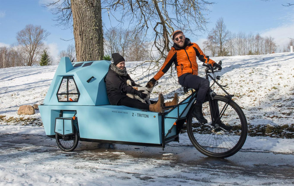 Ungewöhnlich: Z-Triton ist E-Bike und Hausboot in Einem